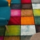 Colorful Area Rug Checkered With Multicolor Squares - Bed Bath & Beyond ...