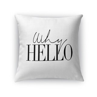 Kavka Designs black/ white why hello accent pillow with insert - Bed ...