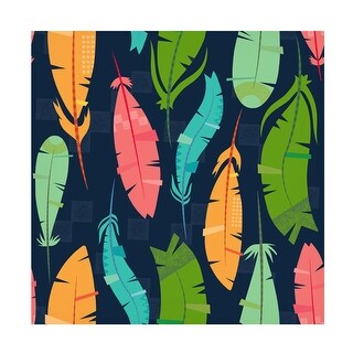 Holli Conger 'Southwest Feathers Pattern' Canvas Art - Bed Bath ...