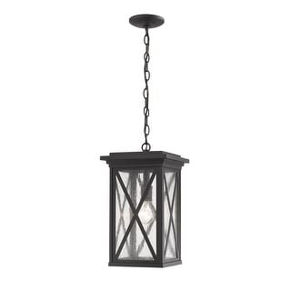 Brookside 1 Light 17 inch Black Outdoor Chain Mount Ceiling Fixture ...
