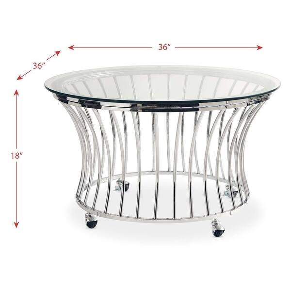 Astoria Round Rolling Coffee Table - Bed Bath & Beyond - 37940165