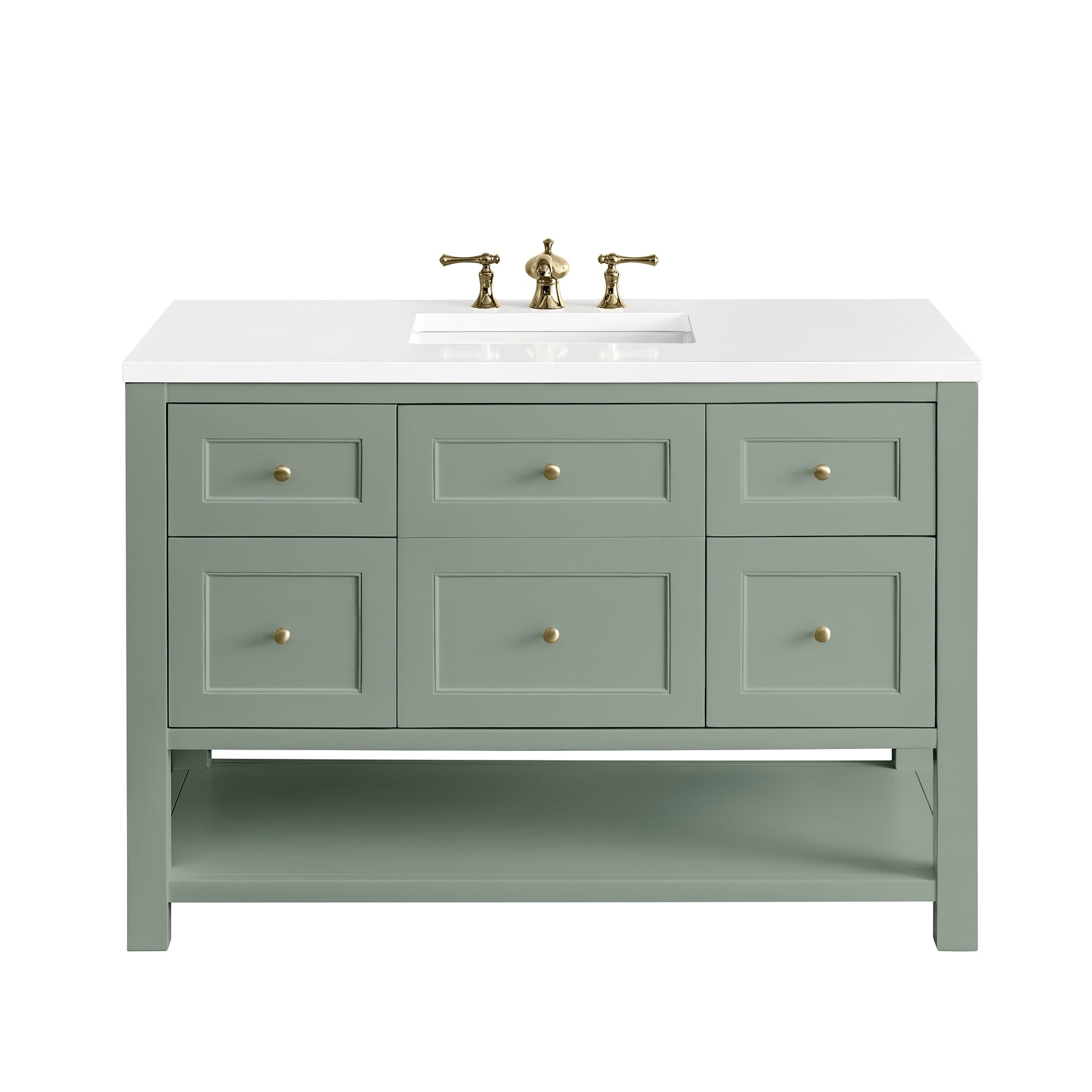 James Martin Vanities Brittany 36" Single Vanity, Smokey Celadon - Bed ...