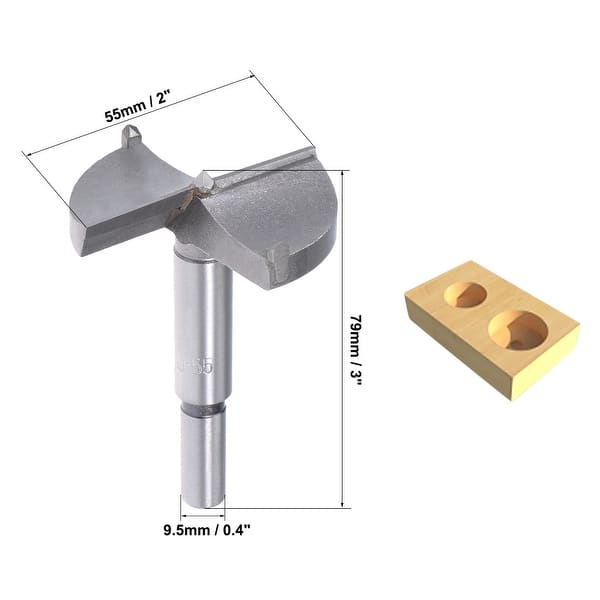 Forstner Wood Boring Drill Bit 55mm Hole Saw Carbide Tip Round Shank ...