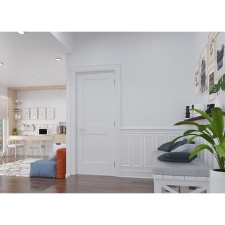 Pre-Hung Interior Door 22 x 80 in Solid Core Wood, Primed, Hinges ...