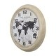 Rustic World Map, 37"D Wall Clock - Bed Bath & Beyond - 33622583