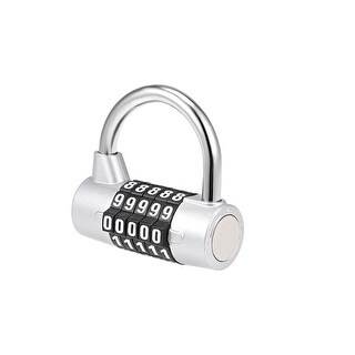 5-Digit Combination Padlock 2-1/2-inch Resettable Gate Locker Lock ...