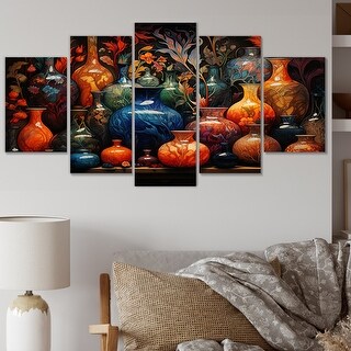 Designart "Islam Art Islamic Pottery I" Islamic Multipanel Canvas Print ...