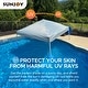 Sunjoy Floating Pool Canopy 10’ × 10’ Pop Up Gazebo Steel and Aluminum ...