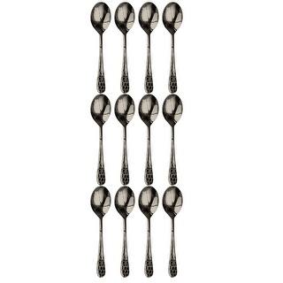 Mepra Coccodrillo American Coffee Spoon - 12 Pieces - Black Gold - Bed ...