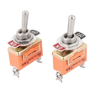 AC 250V 15A SPST ON-OFF 2 Pin Latching Miniature Toggle Switch 2Pcs ...