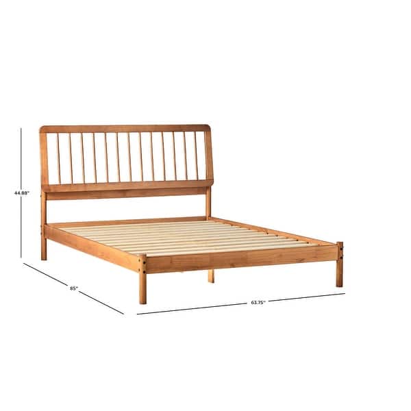 Walker Edison Boho Solid Wood Queen Spindle Bed - Bed Bath & Beyond ...
