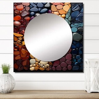 Designart "Spiritual Stones Of Harmony II" Spiritual Stone Wall Mirror ...