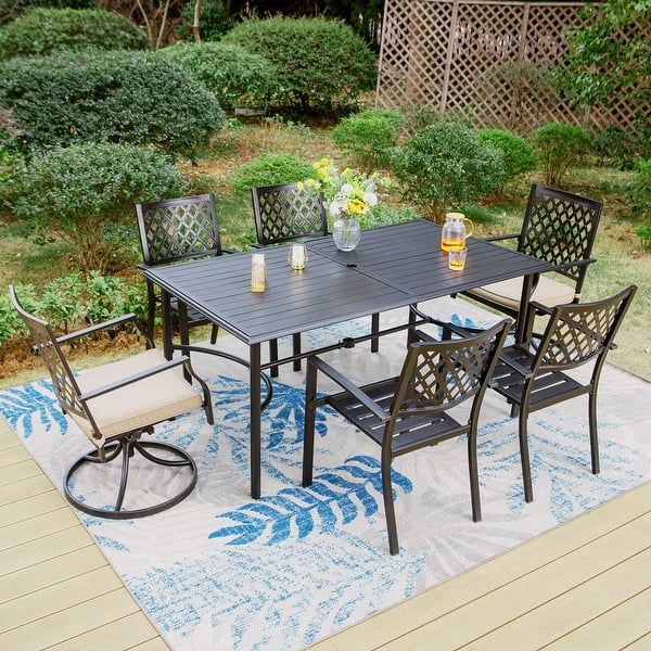 MAISON ARTS Outdoor Furniture Patio Table Chair Set, 4 x Patio Dining ...