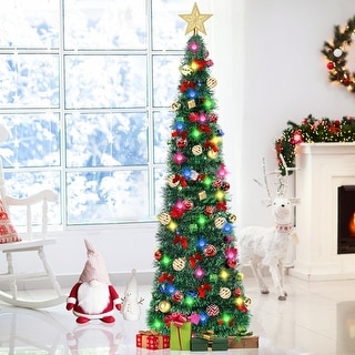 5ft Wire Christmas Tree Lights, Decorative, Sequin, Collapsible Pencil ...