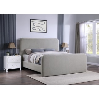 Kendra Grey Upholstered Platform Bed - Bed Bath & Beyond - 40307561