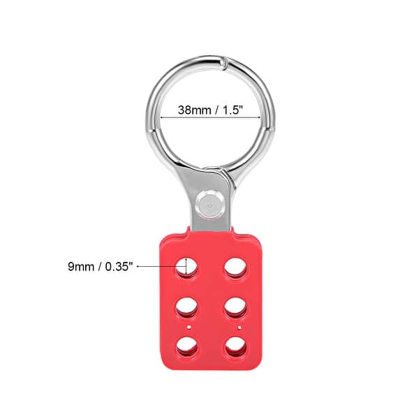 Lockout Hasp Aluminum Alloy 1.5-inch Inside Jaw Diameter 6 Holes ...