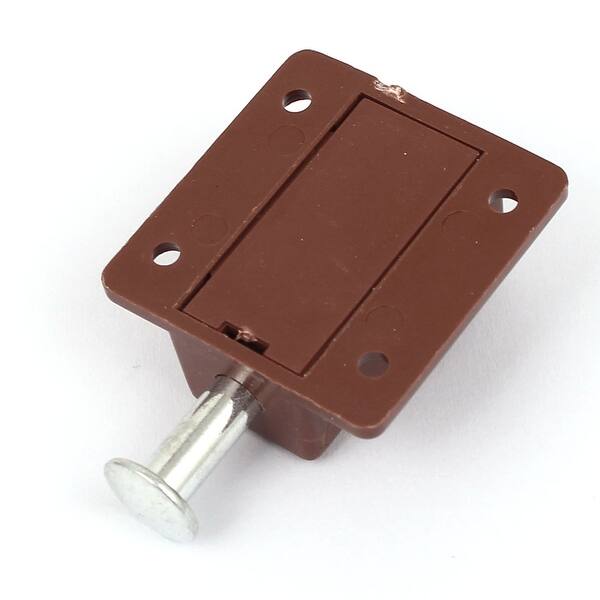 Home Drawer Push Button Spring Load Automatic Door Bolt Latches Lock ...