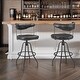Art Leon Set of 2 Genuine Leather Swivel Barstools - Bed Bath & Beyond ...