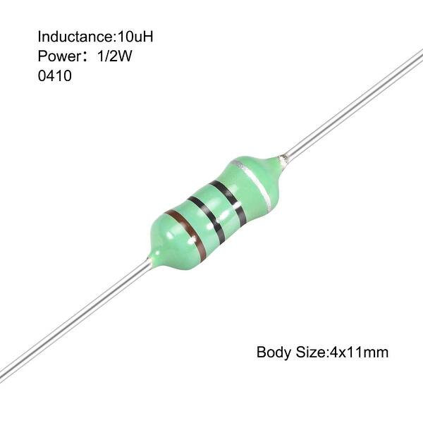 25Pcs 0410 Color Ring Inductor 10uH 0.5W Axial RF Choke Coil Inductor ...