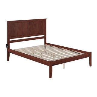 Oxford Wooden Platform Bed in Cherry Finish - On Sale - Bed Bath ...
