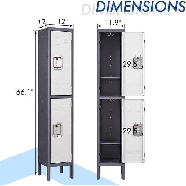 Metal Locker 2 Doors - Bed Bath & Beyond - 36519697