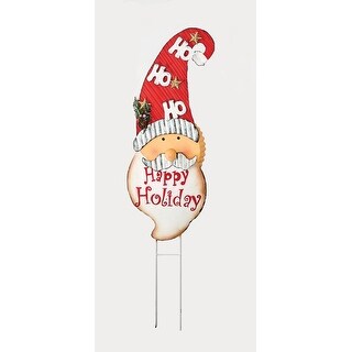 30" Metal Santa Stake - Multicolor - Bed Bath & Beyond - 38339602