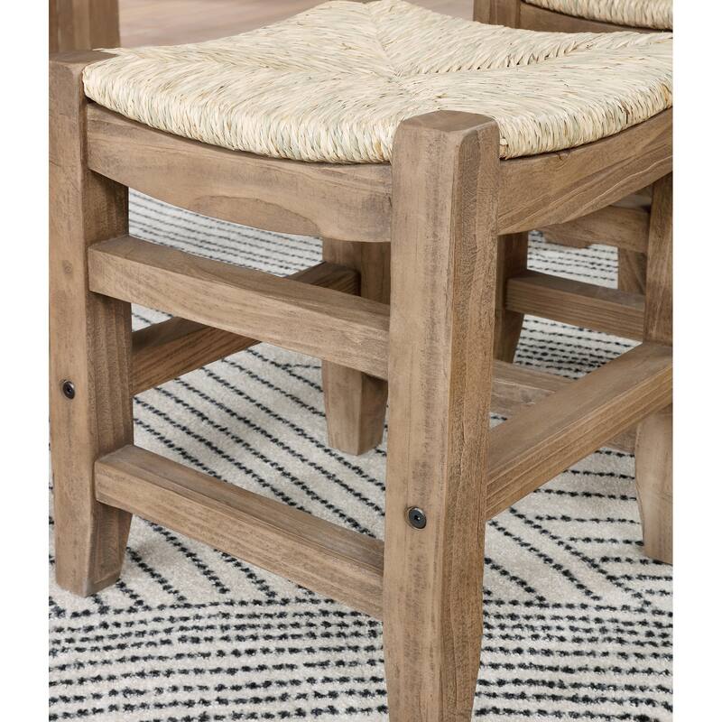 Carbon Loft Cimorene 18-inch Wood Stool with Rush Seat - Overstock ...