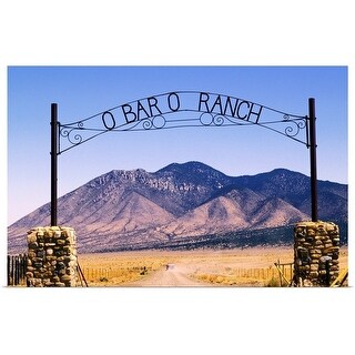 "Wrought iron ranch gate at 'O Bar O Ranch' near Sacramento Mountains ...