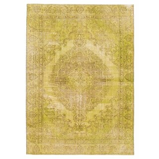ECARPETGALLERY Hand-knotted Color Transition Lime Green Wool Rug - 8'6 ...