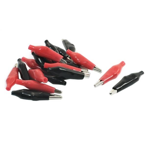 20PCS Red Black 44mm Length Crocodile Alligator Test Clip Connector ...