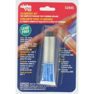 Alpha Fry AM53945 Plumbing Solder, 0.062" Diameter, 0.75 Oz - Bed Bath ...