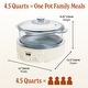 5qt 8-in-1 Multi-Cooker for Rice, Pasta, Steam & Proof, Non-Toxic Slow ...