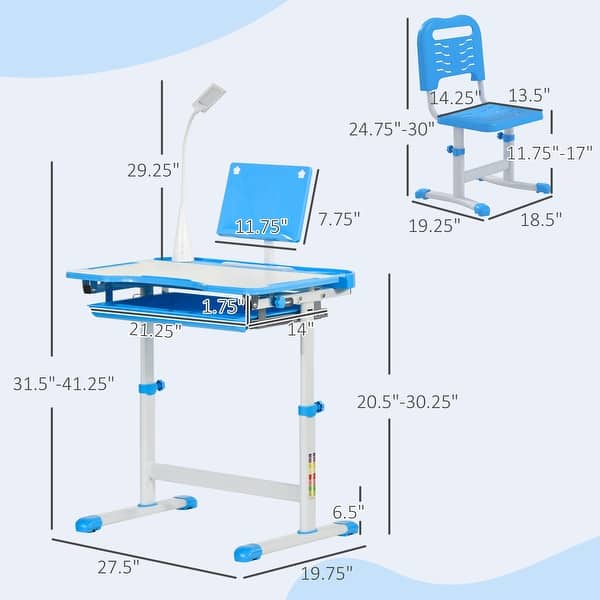school computer table dimensions