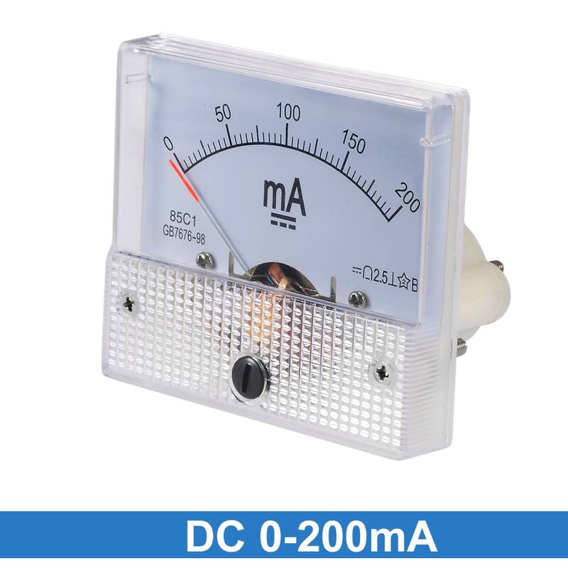 85C1 Analog Current Panel Meter DC 200mA Ammeter Ampere Tester Gauge 1 ...