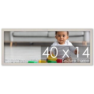 40x14 Traditional White Washed Complete Wood Panoramic Frame with UV ...