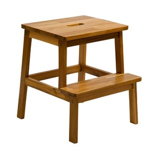 Nestfair Acacia Wood Steps Stool - N/A - Bed Bath & Beyond - 35523706