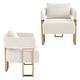 GDFStudio Thorne Teddy Fleece Upholstered Metal Accent Chair Set of 2 ...