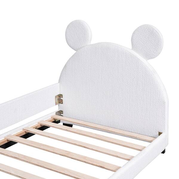Twin Size Upholstered Daybed with Mickey Mouse Ears Headboard for Kids ...