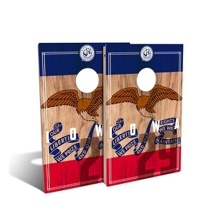 Iowa State Flag 2.0 Tailgate Cornhole Board Set (Includes 8 Bags) - N/A ...