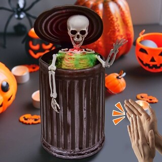 Haunting Halloween-12" Animated Skeleton Trash Can - Bed Bath & Beyond ...