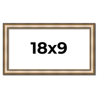 18x9 Frame Gold Solid Wood Shadow Box Width 1.5 Inches | Interior Frame ...
