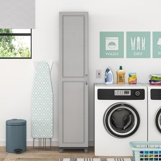 Evolution Kendall 16" Wooden Utility Storage Cabinet, Gray - Bed Bath ...