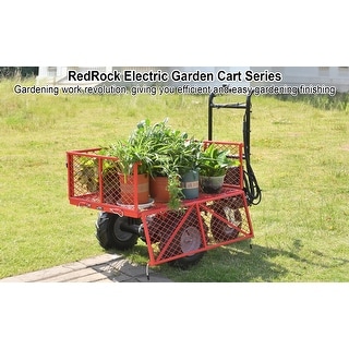 Three-wheel Cart Utility Electric Powered Cart Material Hauler, Red ...
