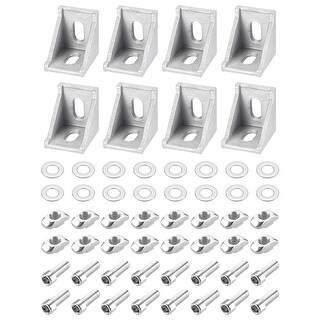 8Set 3030 Inside Corner Bracket Gusset Mount Kits, 35x35x29mm (Silver ...