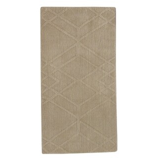 Wahi Rugs Modern Gemotrical Design Wool Hand Knotted Rug 2x4 - 2' x 4 ...