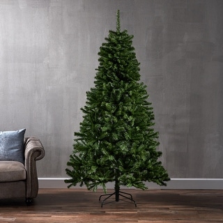 7ft Noble Artificial Christmas Tree with 48" Width, Pre-Assembled ...