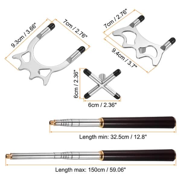 Wooden Retractable Billiard Cue Stick Bridge with 3 Types Bridge Heads ...