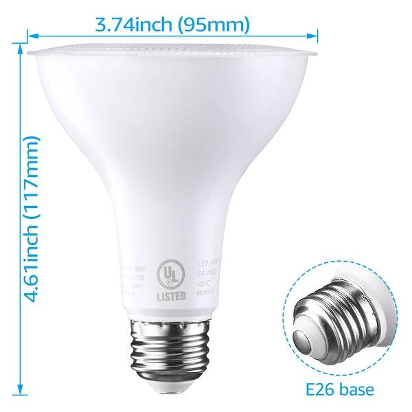10-Pack 11W PAR30 LED Dimmable Bulb E26 Base 3000K Warm White - 10PACK ...