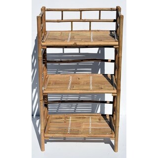 Bamboo Folding Shelf (Vietnam) - Bed Bath & Beyond - 3238401
