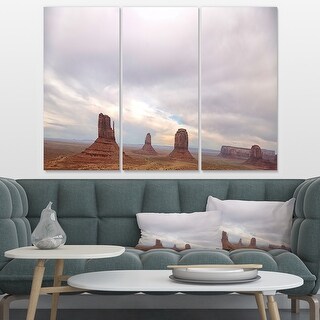 Designart "Monument Valley Panorama" Landscape Canvas Art Print - 36x28 ...
